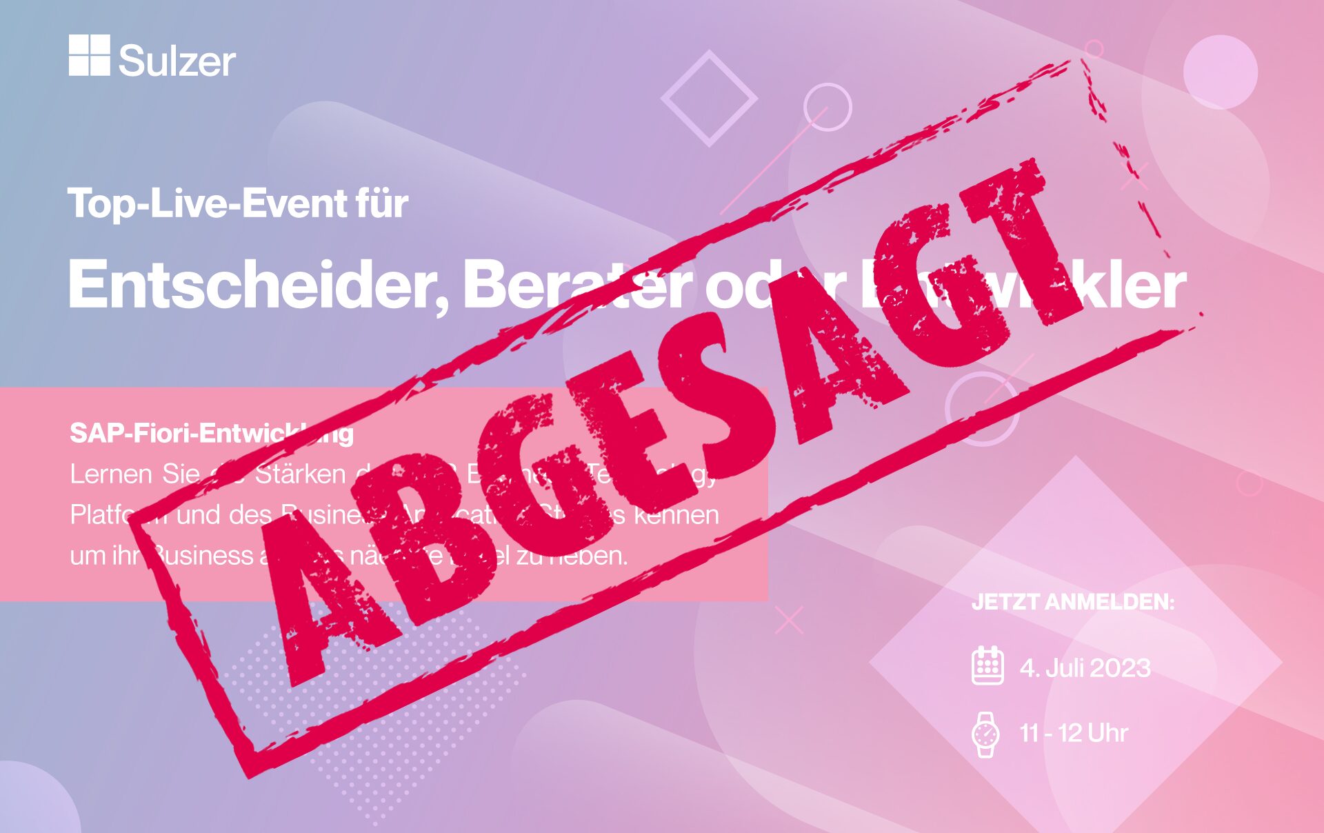 Webinar: So geht state of the art FIORI Development - Sulzer GmbH